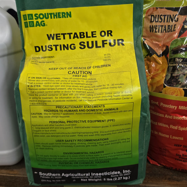 Wettable or Dusting Sulfur-5lbs – The Gardens Nursery