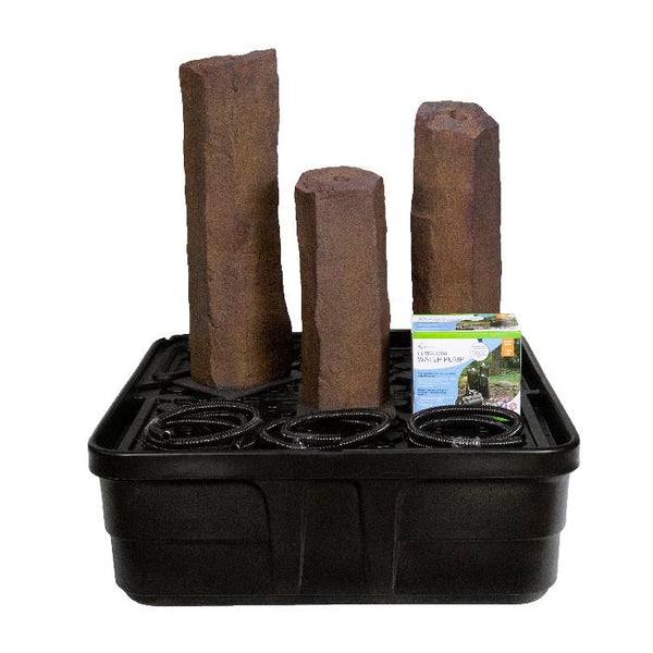 Faux Basalt Column Set of 3 Fountain Kit 24″, 30″, 36″ H (61 ,76 ,91 c ...