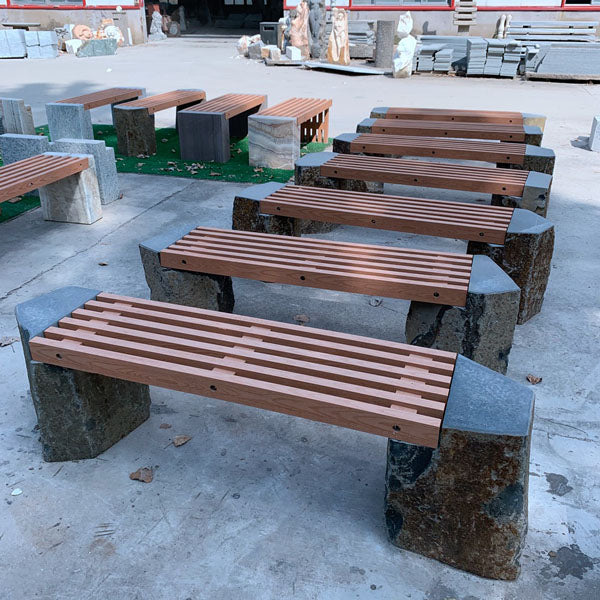 Basalt Bench with PVC Wood 47" (120cm) – The Gardens Nursery