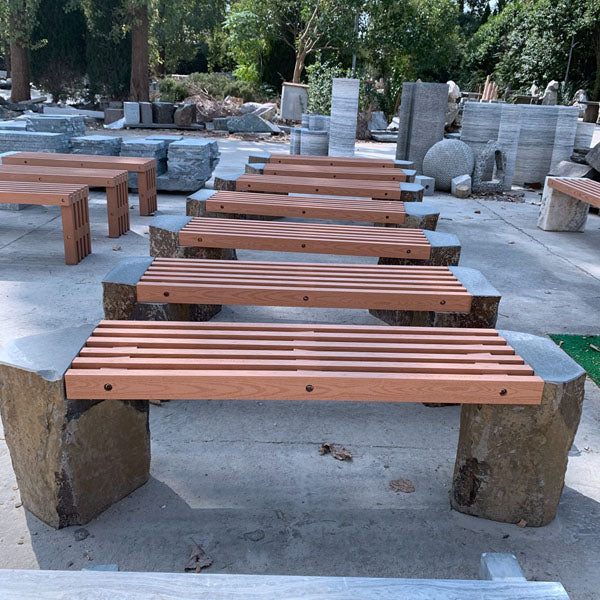 Basalt Bench with PVC Wood 47" (120cm) – The Gardens Nursery