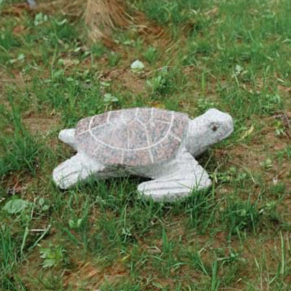 Red Granite Sea Turtle Sculpture 10" or 18" size – The Gardens Nursery